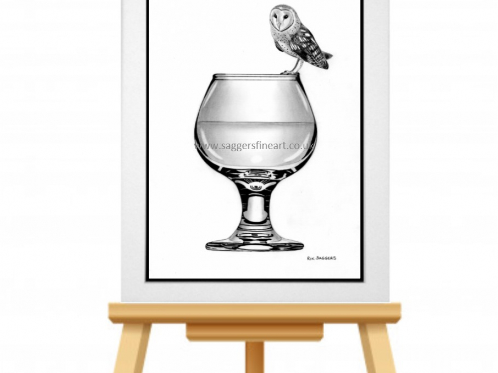 A Nightcap - Original Drawing | Saggers Fine Art